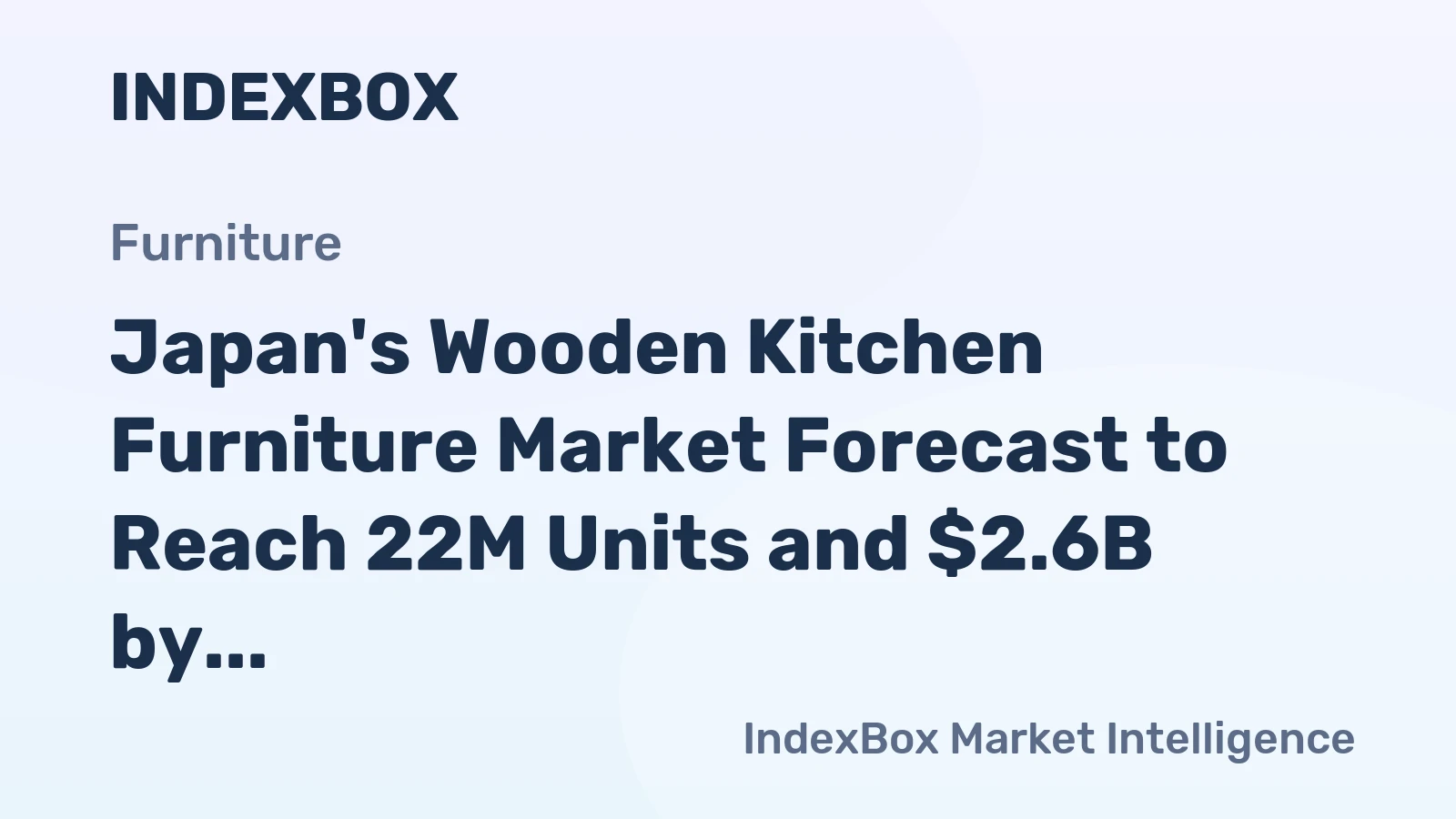 Japan's Wooden Kitchen Furniture Market Forecast to Reach 22M Units and $2.6B by 2035