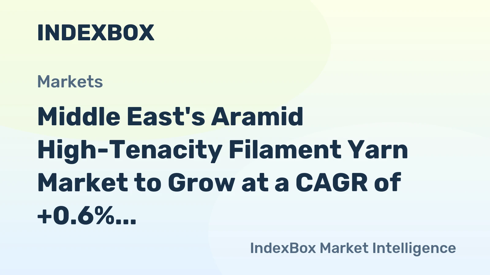 Middle East's Aramid High-Tenacity Filament Yarn Market to Grow at a CAGR of +0.6% from 2024 to 2035
