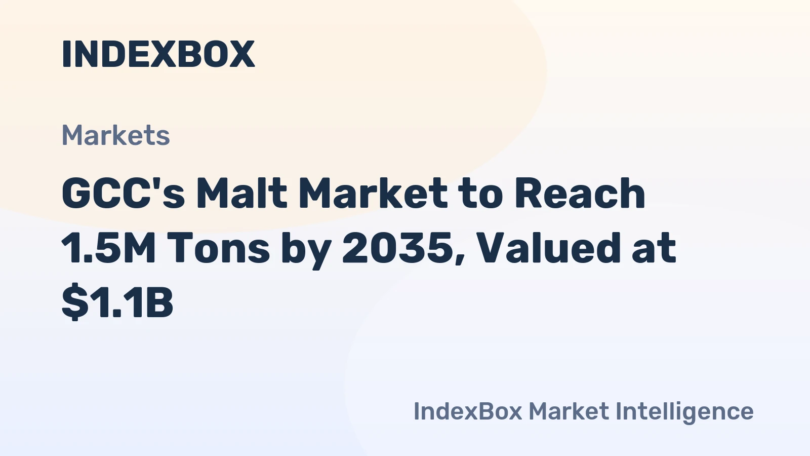 GCC's Malt Market to Reach 1.5M Tons by 2035, Valued at $1.1B