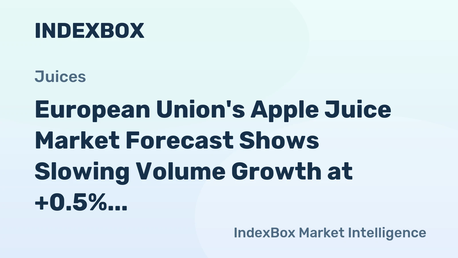 European Union's Apple Juice Market Forecast Shows Slowing Volume Growth at +0.5% CAGR Through 2035