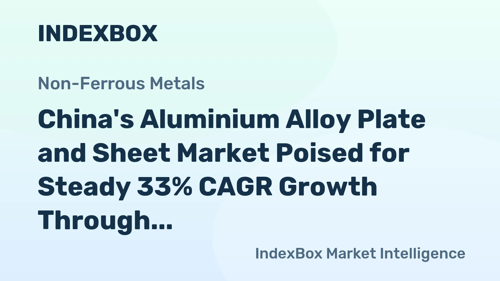 China's Aluminium Alloy Plate and Sheet Market Poised for Steady 33% CAGR Growth Through 2035