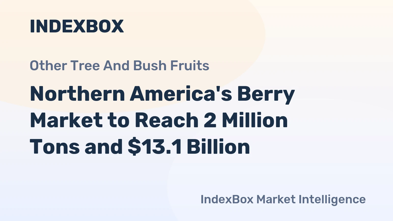 Northern America's Berry Market to Reach 2 Million Tons and $13.1 Billion