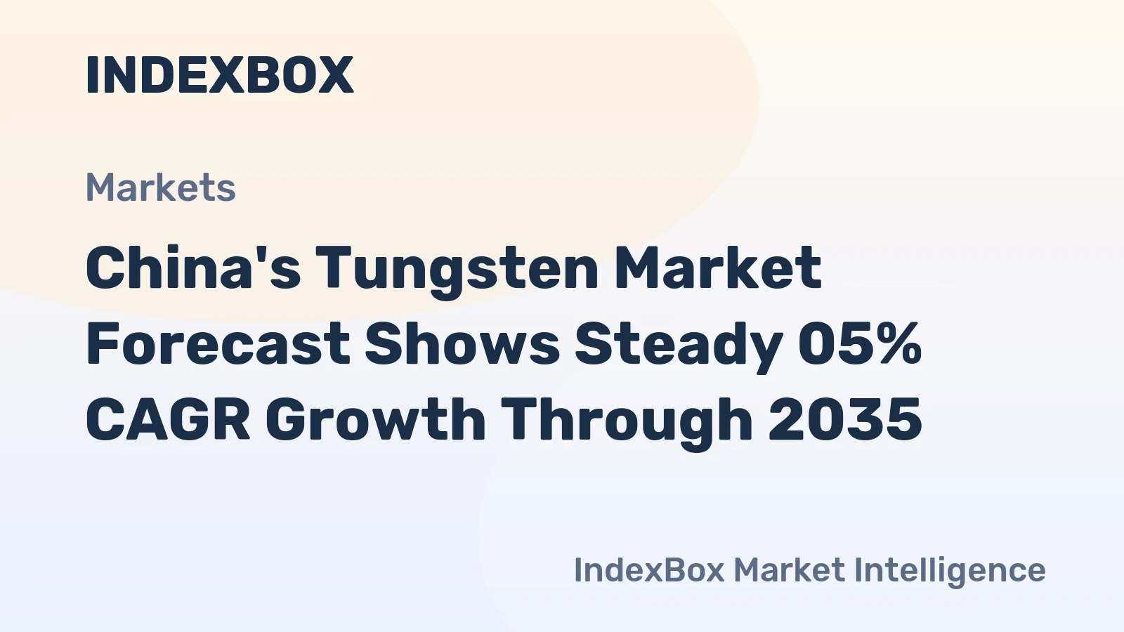 China's Tungsten Market Forecast Shows Steady 05% CAGR Growth Through 2035