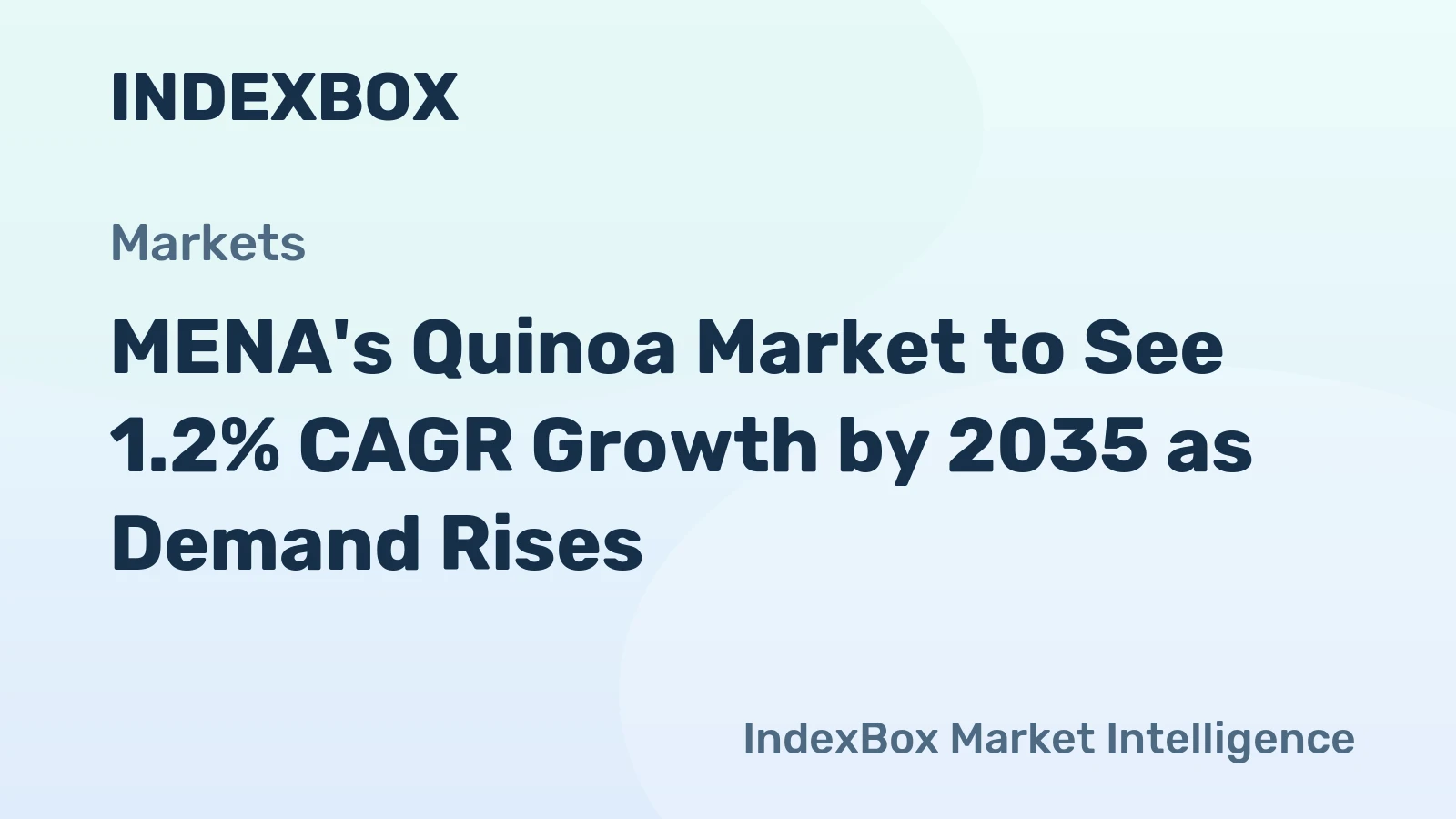 MENA's Quinoa Market to See 1.2% CAGR Growth by 2035 as Demand Rises