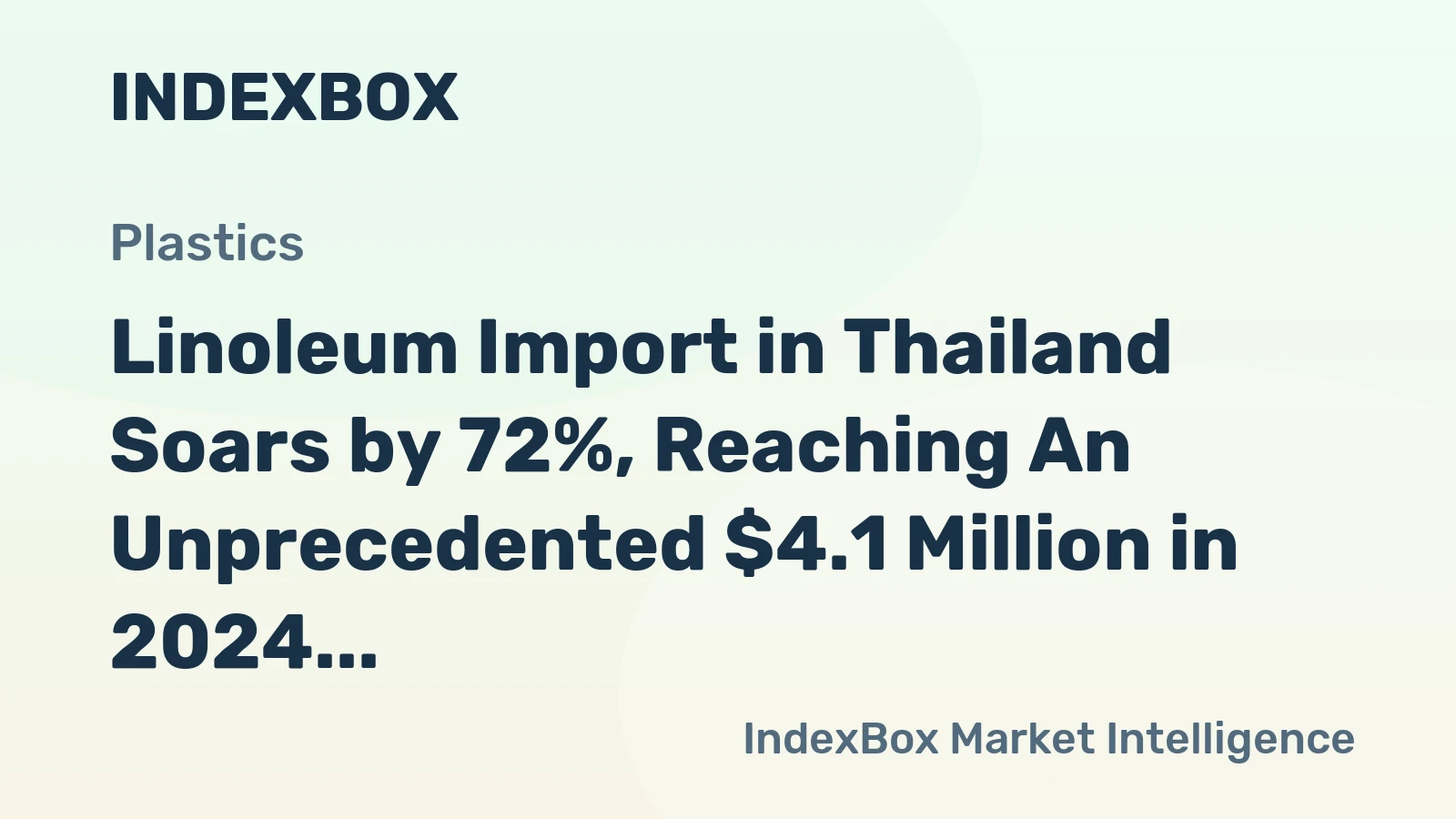 Linoleum Import in Thailand Soars by 72%, Reaching An Unprecedented $4.1 Million in 2024