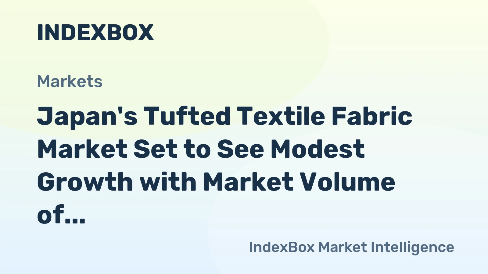 Japan's Tufted Textile Fabric Market Set to See Modest Growth with Market Volume of 371K Square Meters and Market Value of $1.2M by 2035
