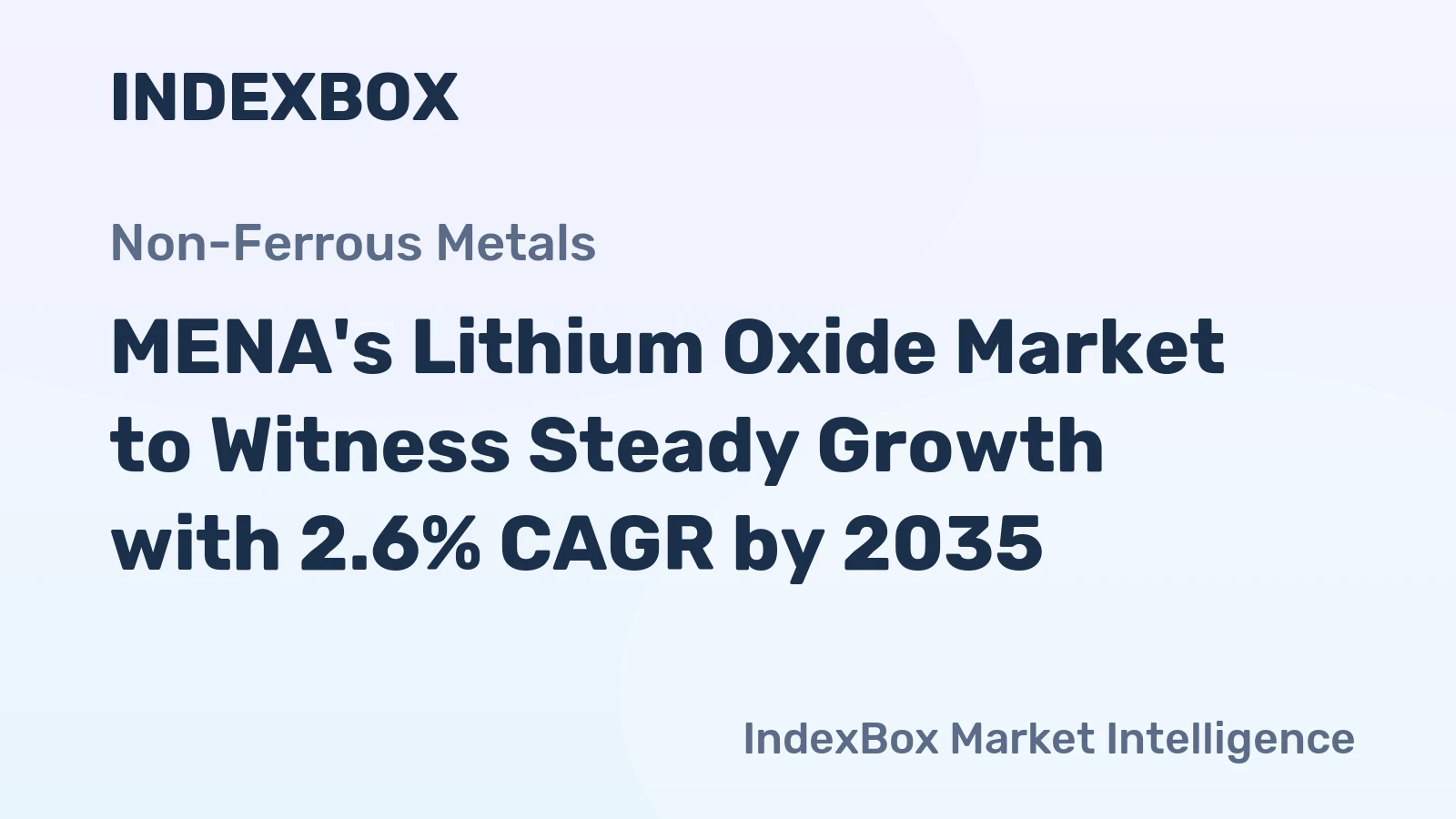 MENA's Lithium Oxide Market to Witness Steady Growth with 2.6% CAGR by 2035