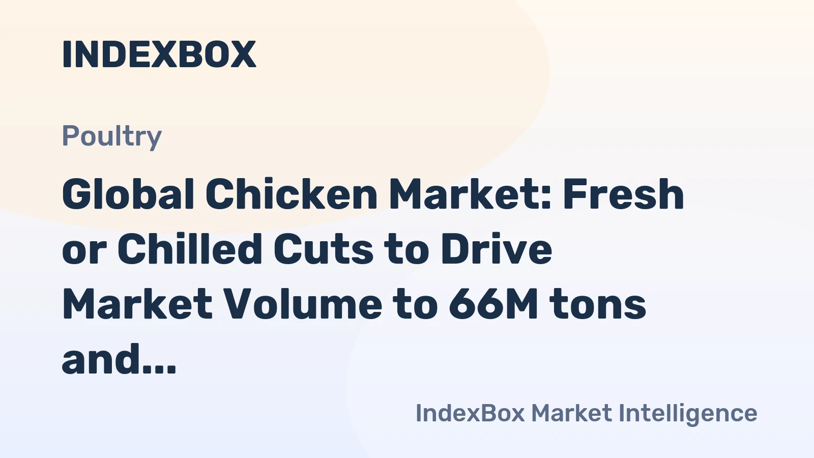 Global Chicken Market: Fresh or Chilled Cuts to Drive Market Volume to 66M tons and Value to $187.6B by 2035