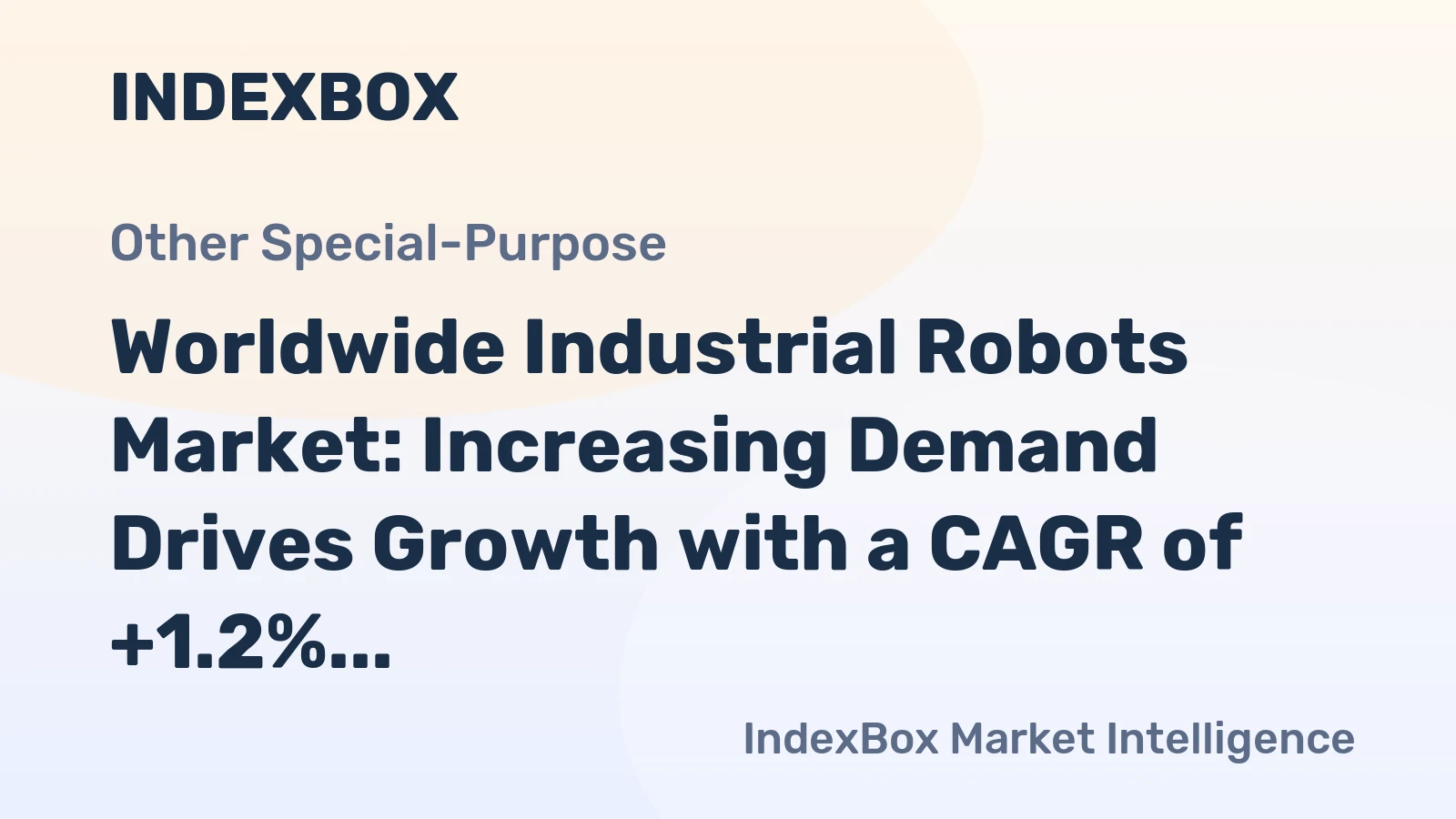 Worldwide Industrial Robots Market: Increasing Demand Drives Growth with a CAGR of +1.2%