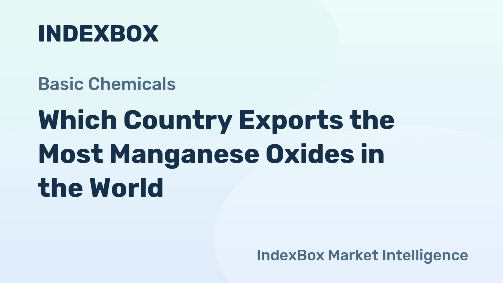 Which Country Exports the Most Manganese Oxides in the World?