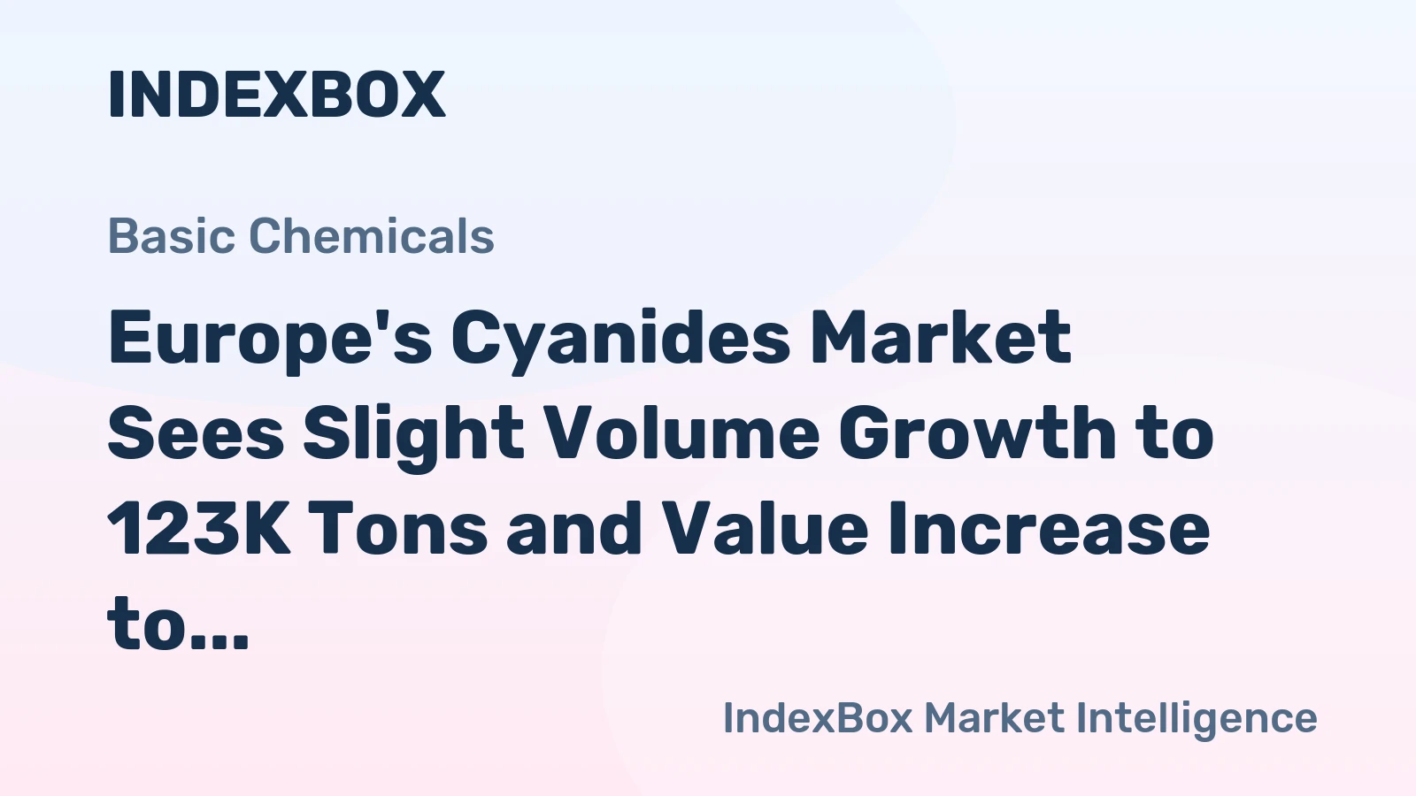 Europe's Cyanides Market Sees Slight Volume Growth to 123K Tons and Value Increase to $392M by 2035