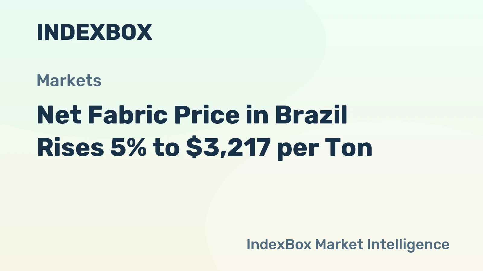 Net Fabric Price in Brazil Rises 5% to $3,217 per Ton