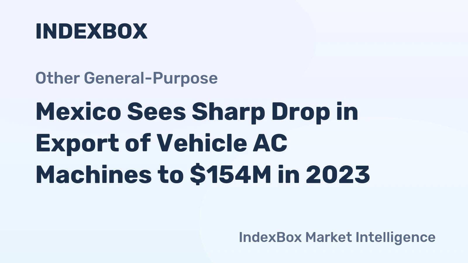 Mexico Sees Sharp Drop in Export of Vehicle AC Machines to $154M in 2023
