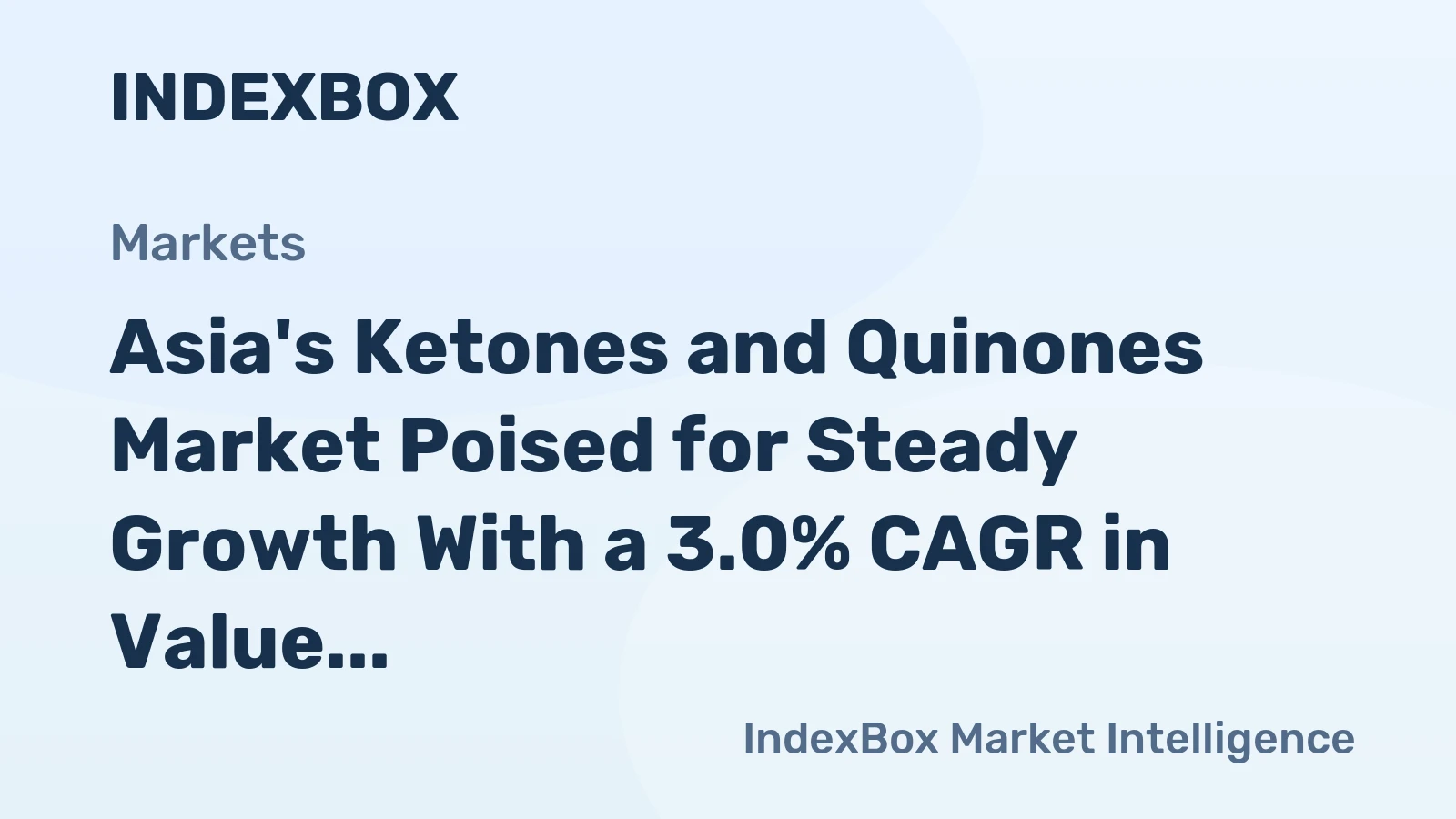 Asia's Ketones and Quinones Market Poised for Steady Growth With a 3.0% CAGR in Value Through 2035