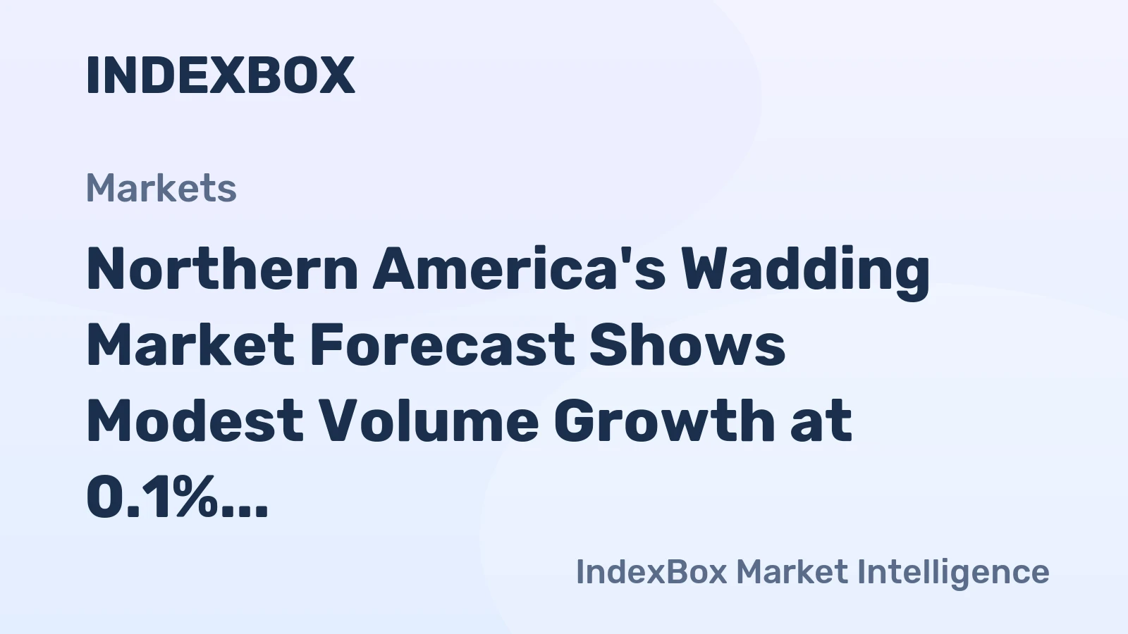Northern America's Wadding Market Forecast Shows Modest Volume Growth at 0.1% CAGR Through 2035
