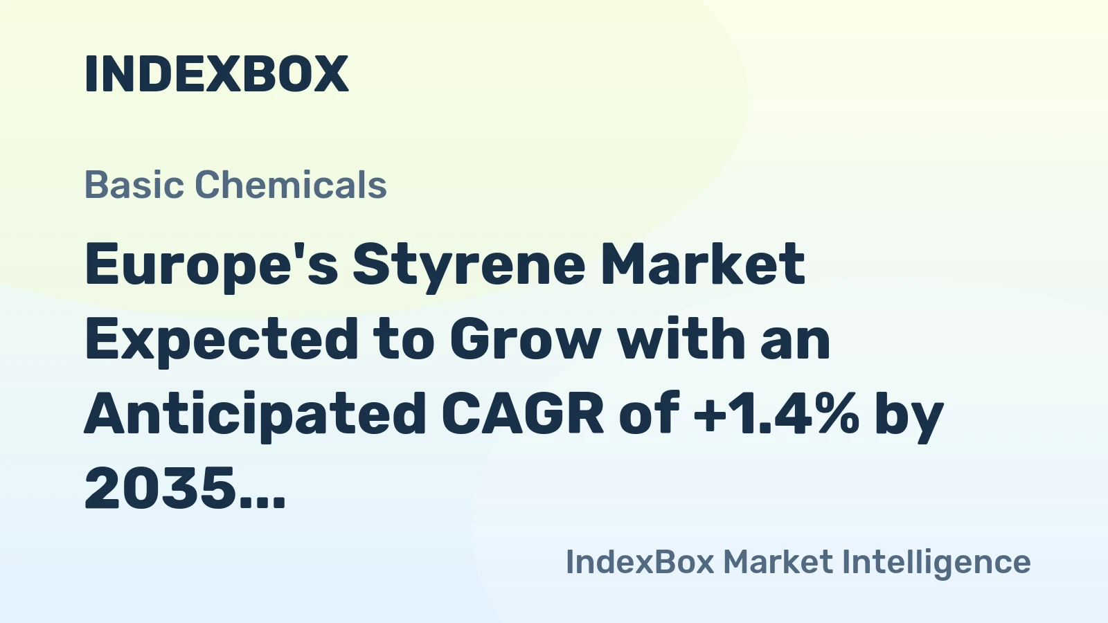 Europe's Styrene Market Expected to Grow with an Anticipated CAGR of +1.4% by 2035
