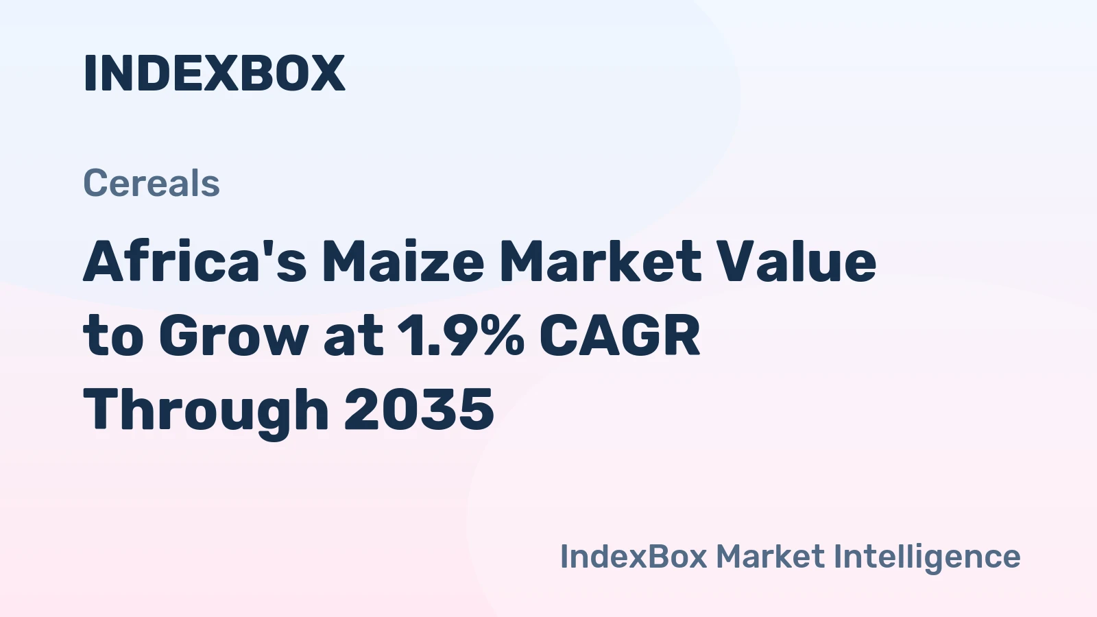 Africa's Maize Market Value to Grow at 1.9% CAGR Through 2035