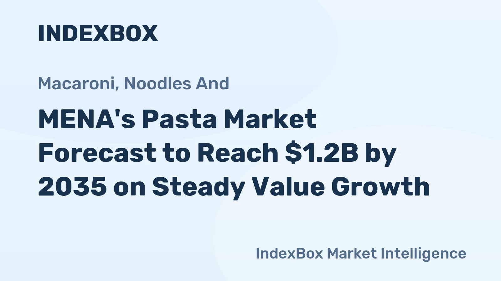 MENA's Pasta Market Forecast to Reach $1.2B by 2035 on Steady Value Growth