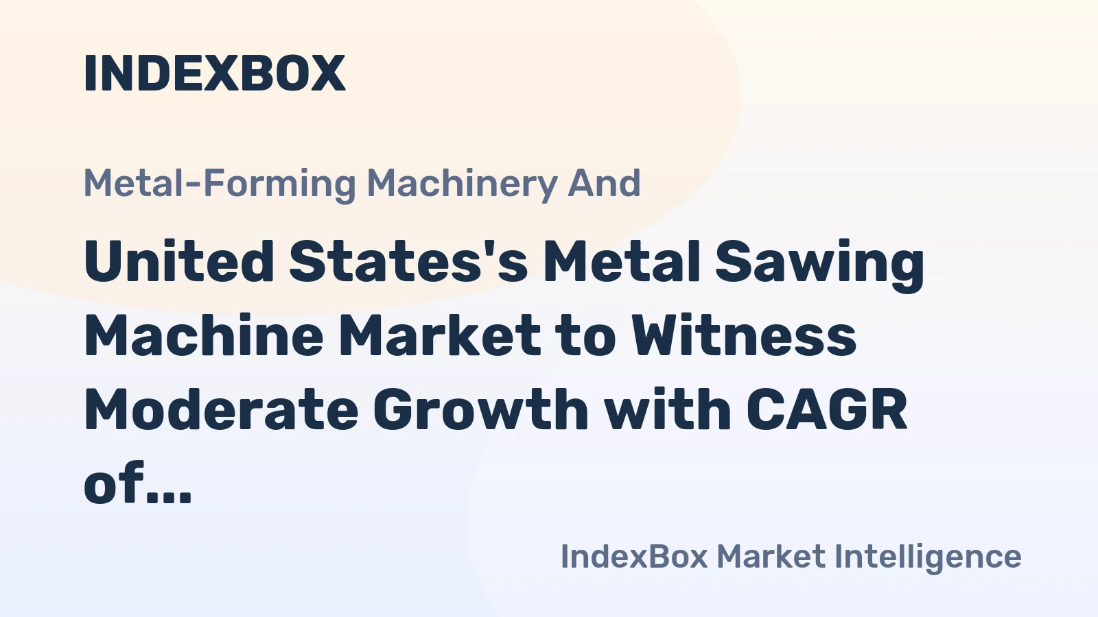 United States's Metal Sawing Machine Market to Witness Moderate Growth with CAGR of +1.0% from 2024-2035