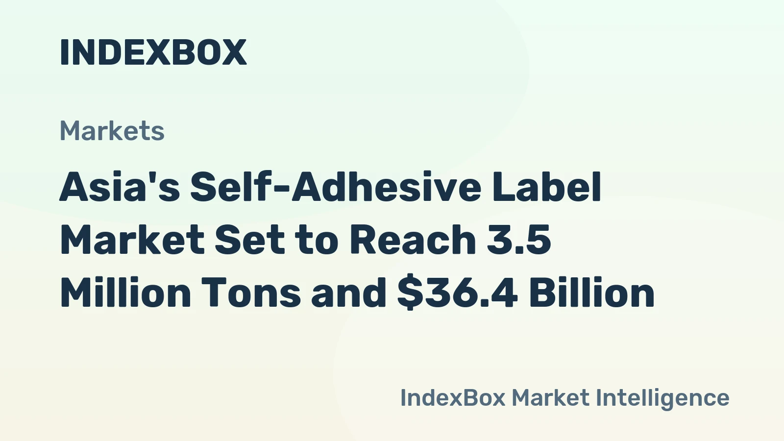 Asia's Self-Adhesive Label Market Set to Reach 3.5 Million Tons and $36.4 Billion