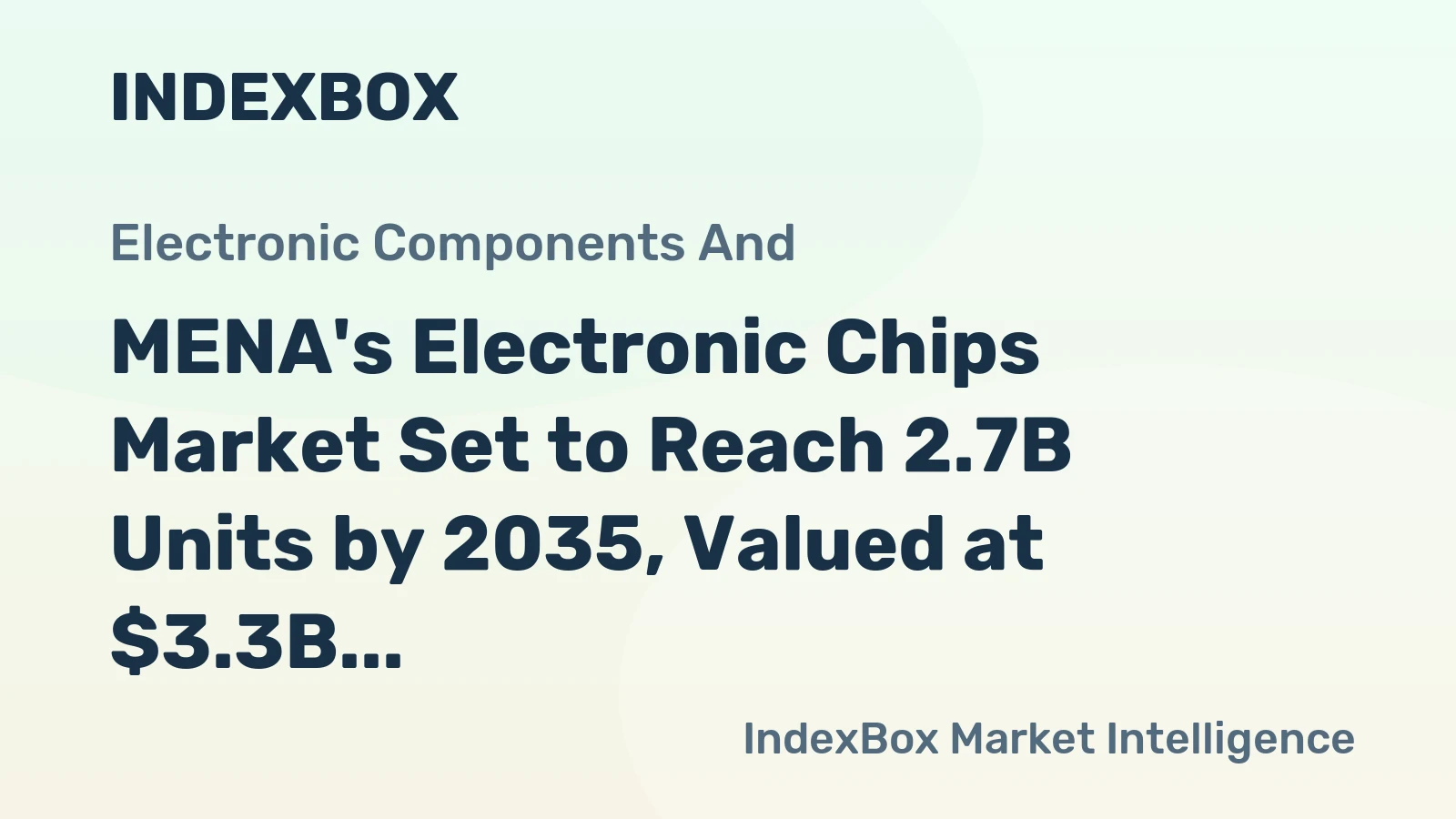 MENA's Electronic Chips Market Set to Reach 2.7B Units by 2035, Valued at $3.3B