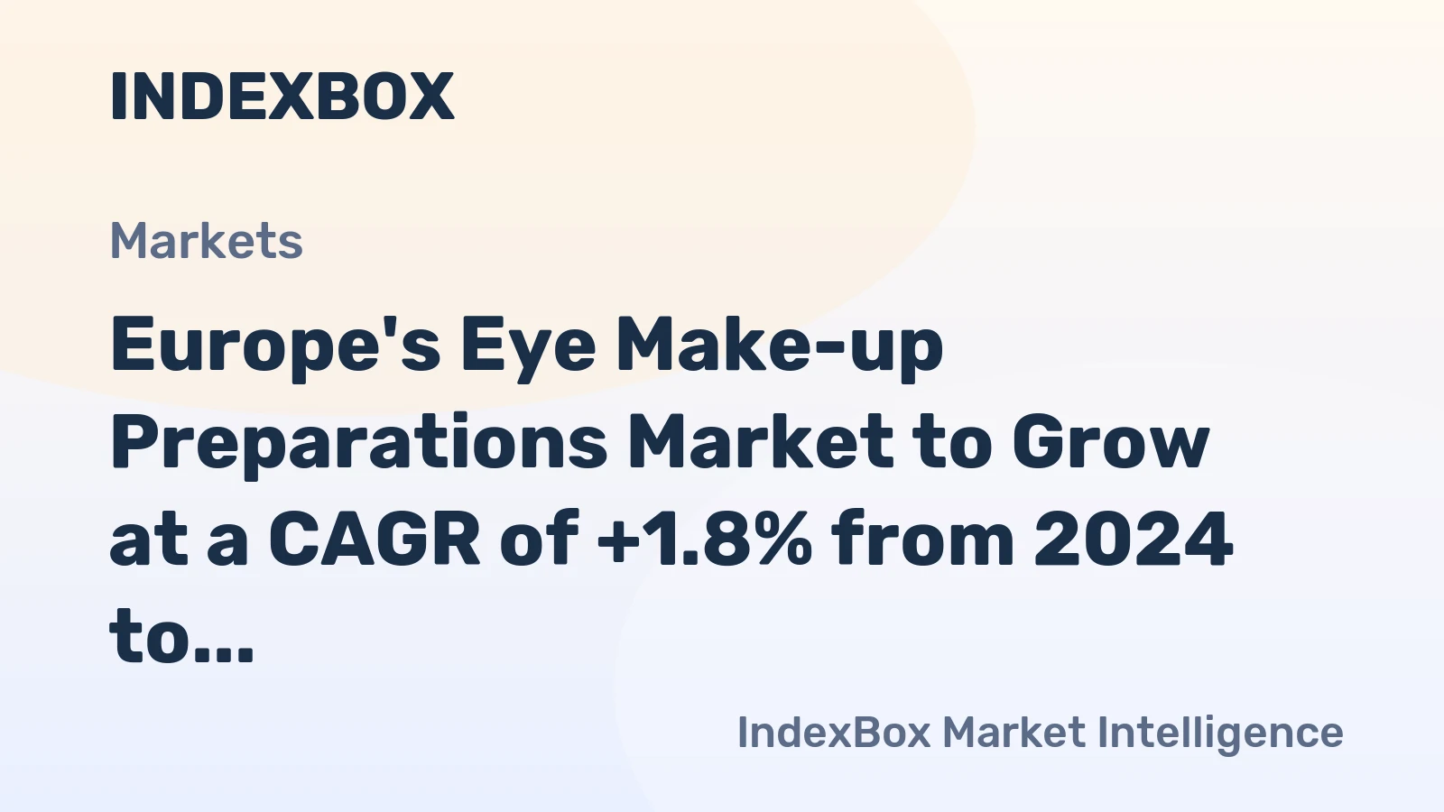 Europe's Eye Make-up Preparations Market to Grow at a CAGR of +1.8% from 2024 to 2035, Reaching 63K Tons