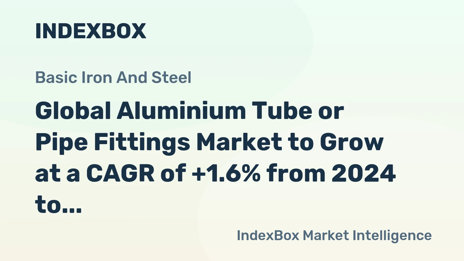 Global Aluminium Tube or Pipe Fittings Market to Grow at a CAGR of +1.6% from 2024 to 2035, Reaching $5.7B by 2035
