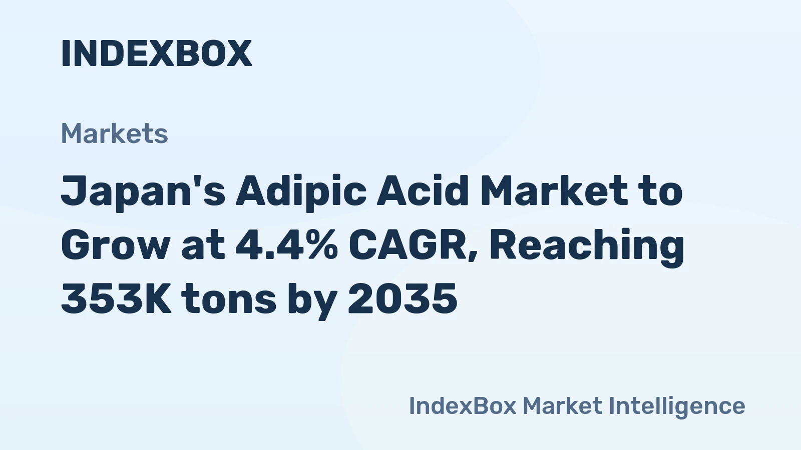 Japan's Adipic Acid Market to Grow at 4.4% CAGR, Reaching 353K tons by 2035