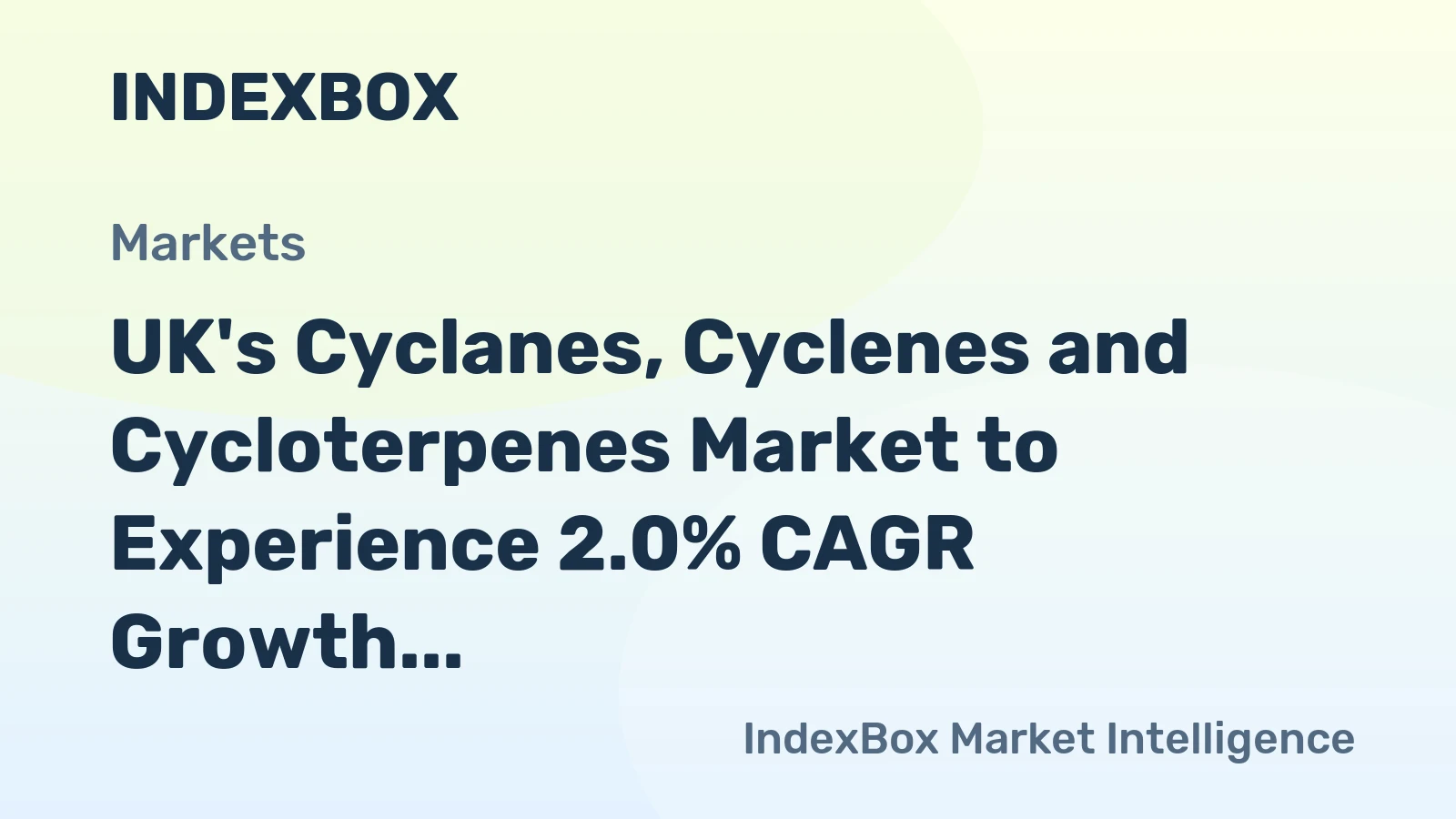 UK's Cyclanes, Cyclenes and Cycloterpenes Market to Experience 2.0% CAGR Growth Over Next Decade