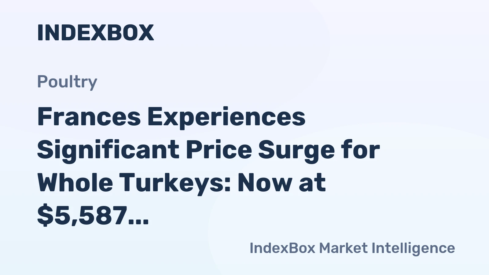 Frances Experiences Significant Price Surge for Whole Turkeys: Now at $5,587 per Ton