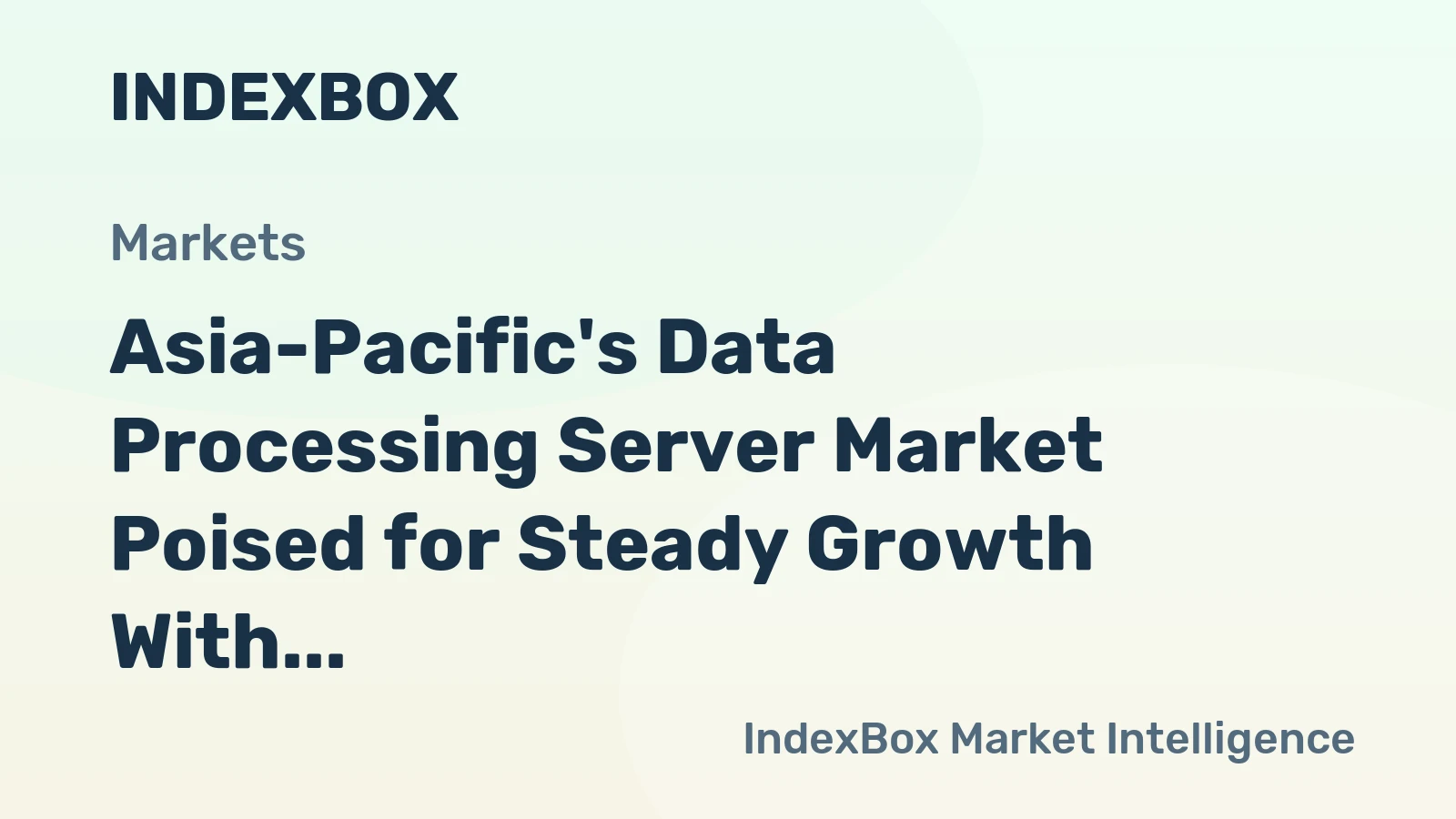 Asia-Pacific's Data Processing Server Market Poised for Steady Growth With a 5.1% CAGR in Value Through 2035