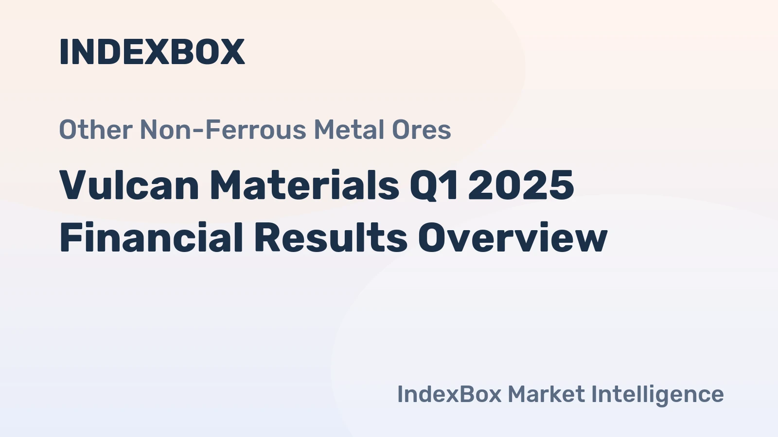 Vulcan Materials Q1 2025 Financial Results Overview
