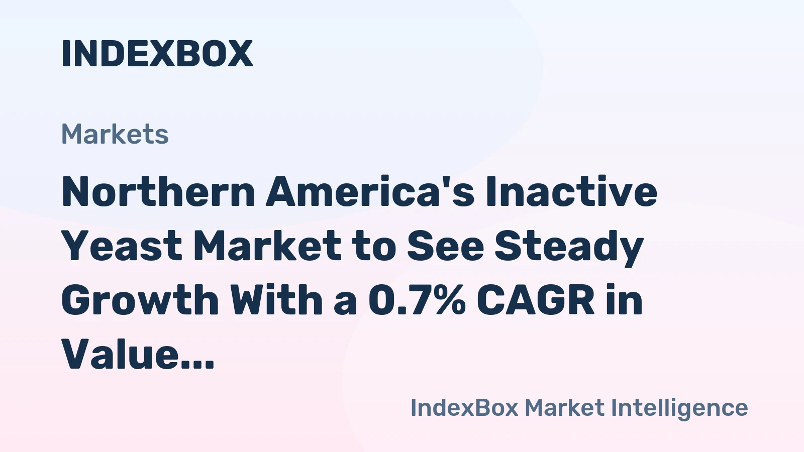 Northern America's Inactive Yeast Market to See Steady Growth With a 0.7% CAGR in Value