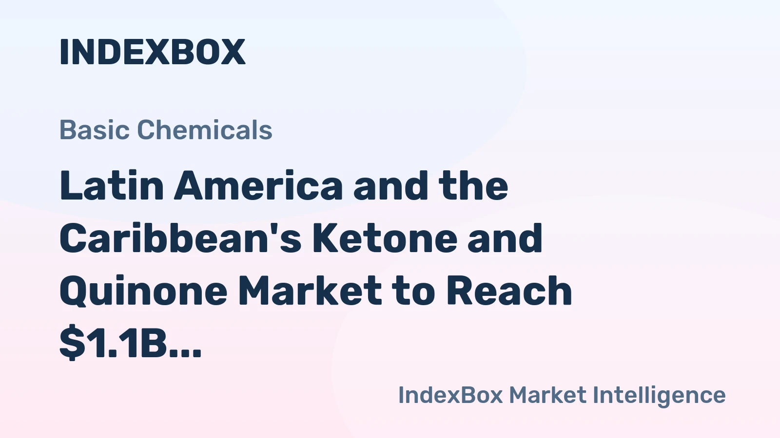 Latin America and the Caribbean's Ketone and Quinone Market to Reach $1.1B by 2035, with Anticipated CAGR of +2.7%