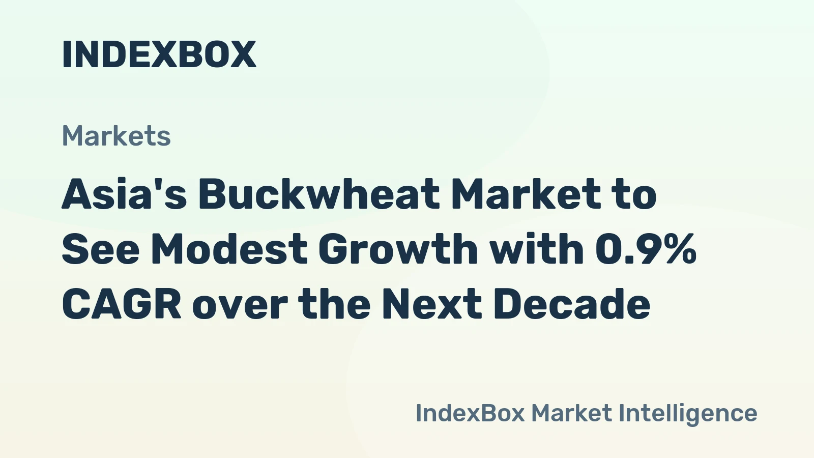 Asia's Buckwheat Market to See Modest Growth with 0.9% CAGR over the Next Decade