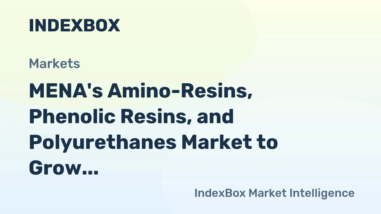 MENA's Amino-Resins, Phenolic Resins, and Polyurethanes Market to Grow at 2.5% CAGR, Reaching 4.5M Tons by 2035