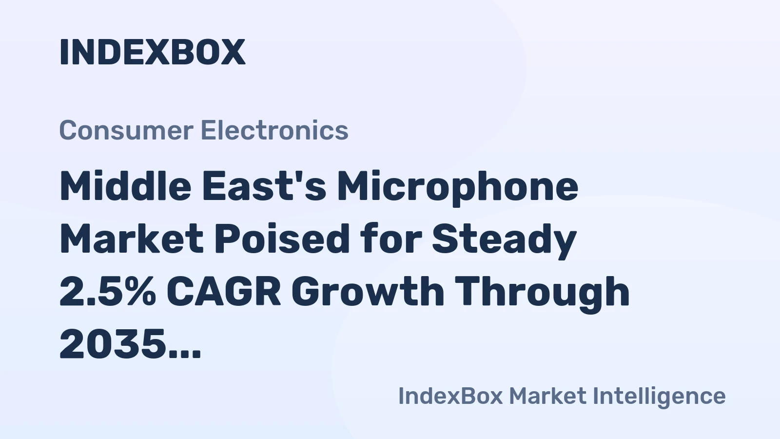 Middle East's Microphone Market Poised for Steady 2.5% CAGR Growth Through 2035