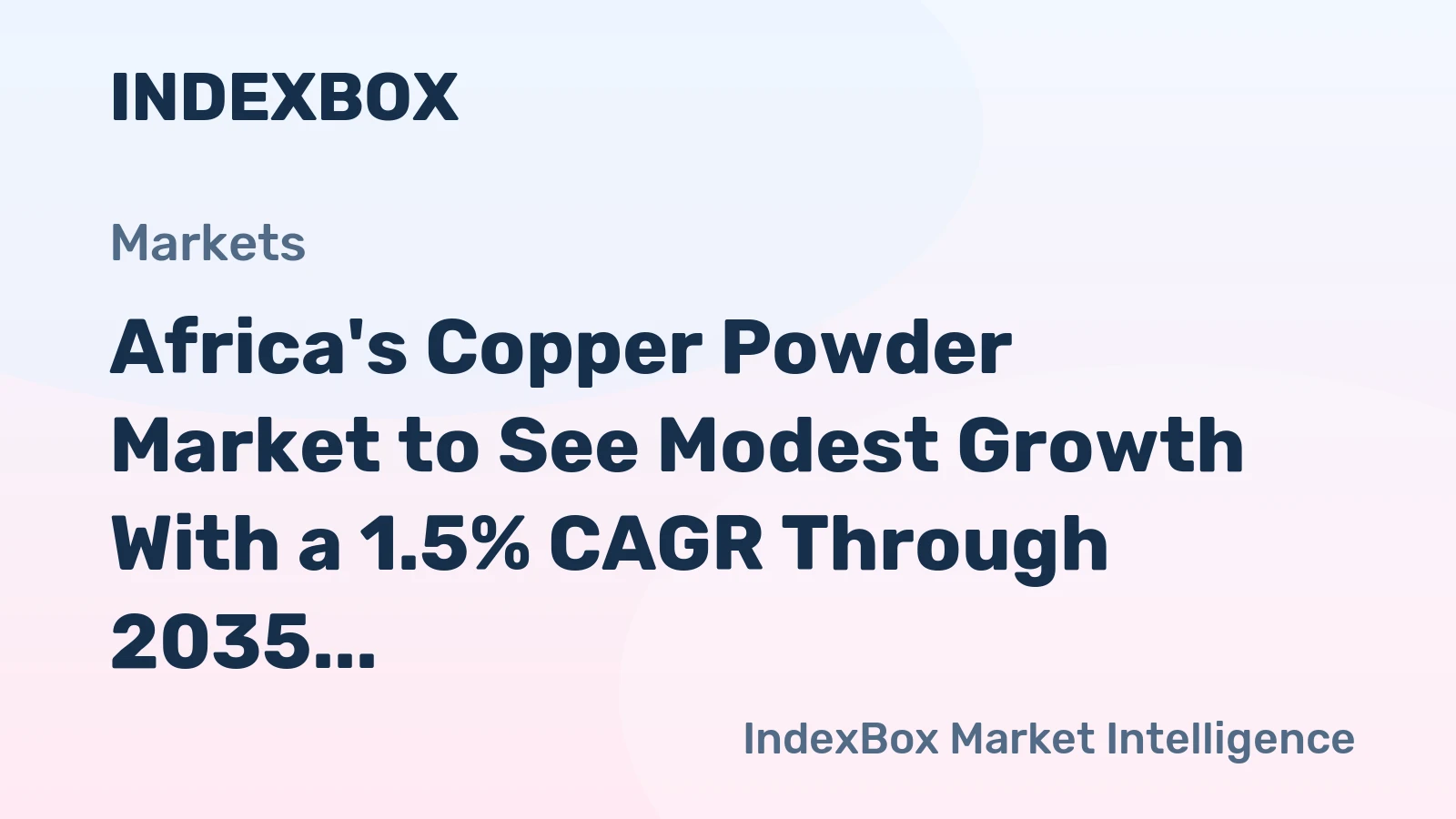 Africa's Copper Powder Market to See Modest Growth With a 1.5% CAGR Through 2035