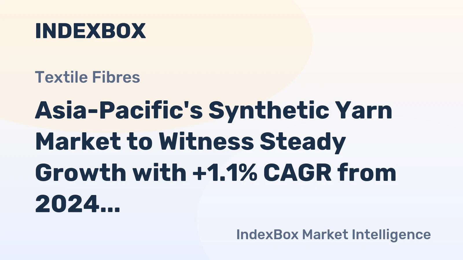 Asia-Pacific's Synthetic Yarn Market to Witness Steady Growth with +1.1% CAGR from 2024 to 2035