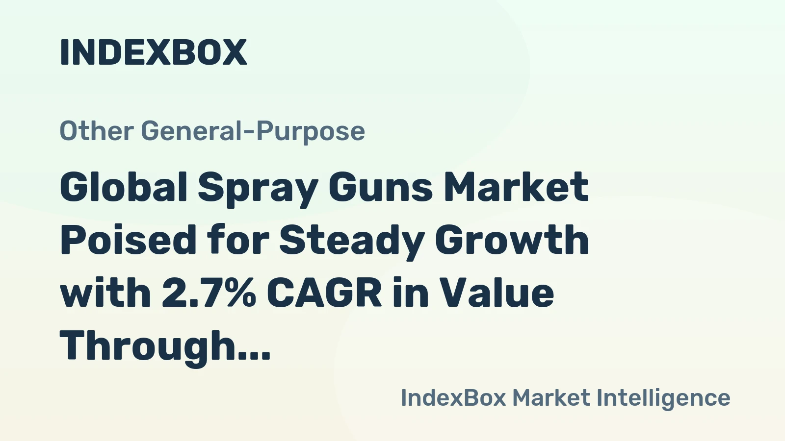 Global Spray Guns Market Poised for Steady Growth with 2.7% CAGR in Value Through 2035