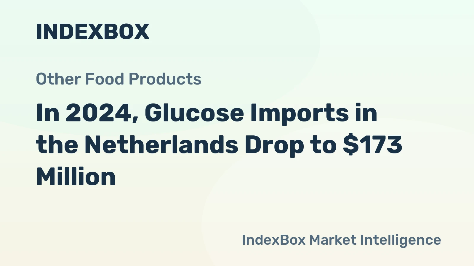 In 2024, Glucose Imports in the Netherlands Drop to $173 Million