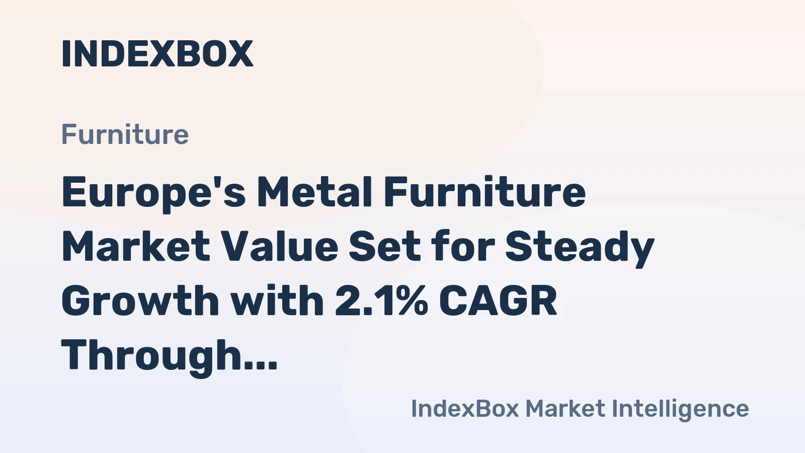 Europe's Metal Furniture Market Value Set for Steady Growth with 2.1% CAGR Through 2035