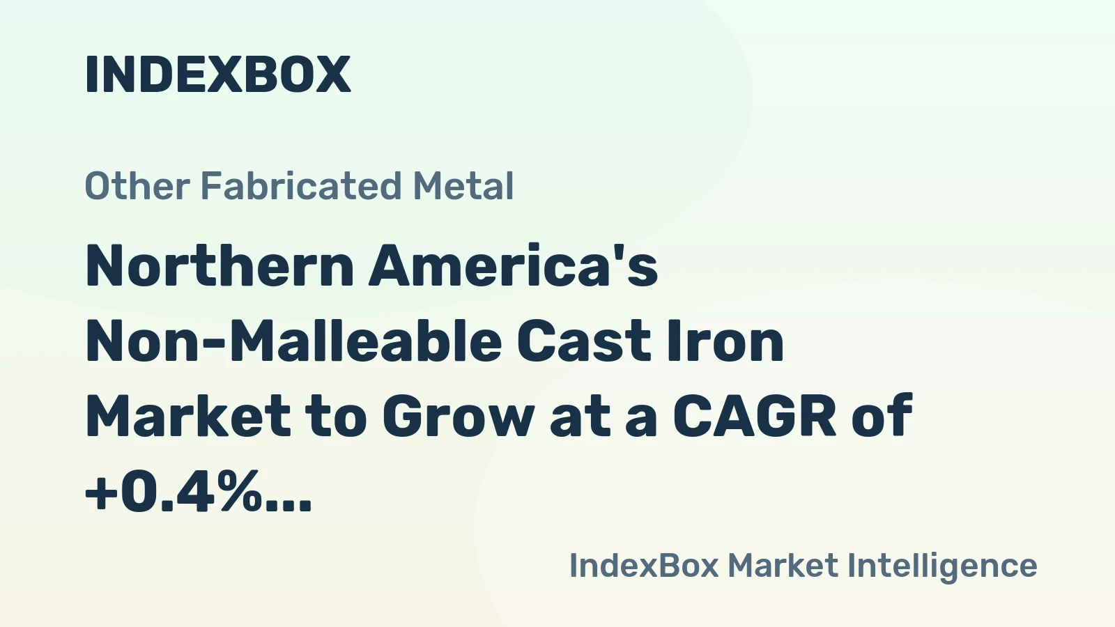Northern America's Non-Malleable Cast Iron Market to Grow at a CAGR of +0.4% between 2024-2035