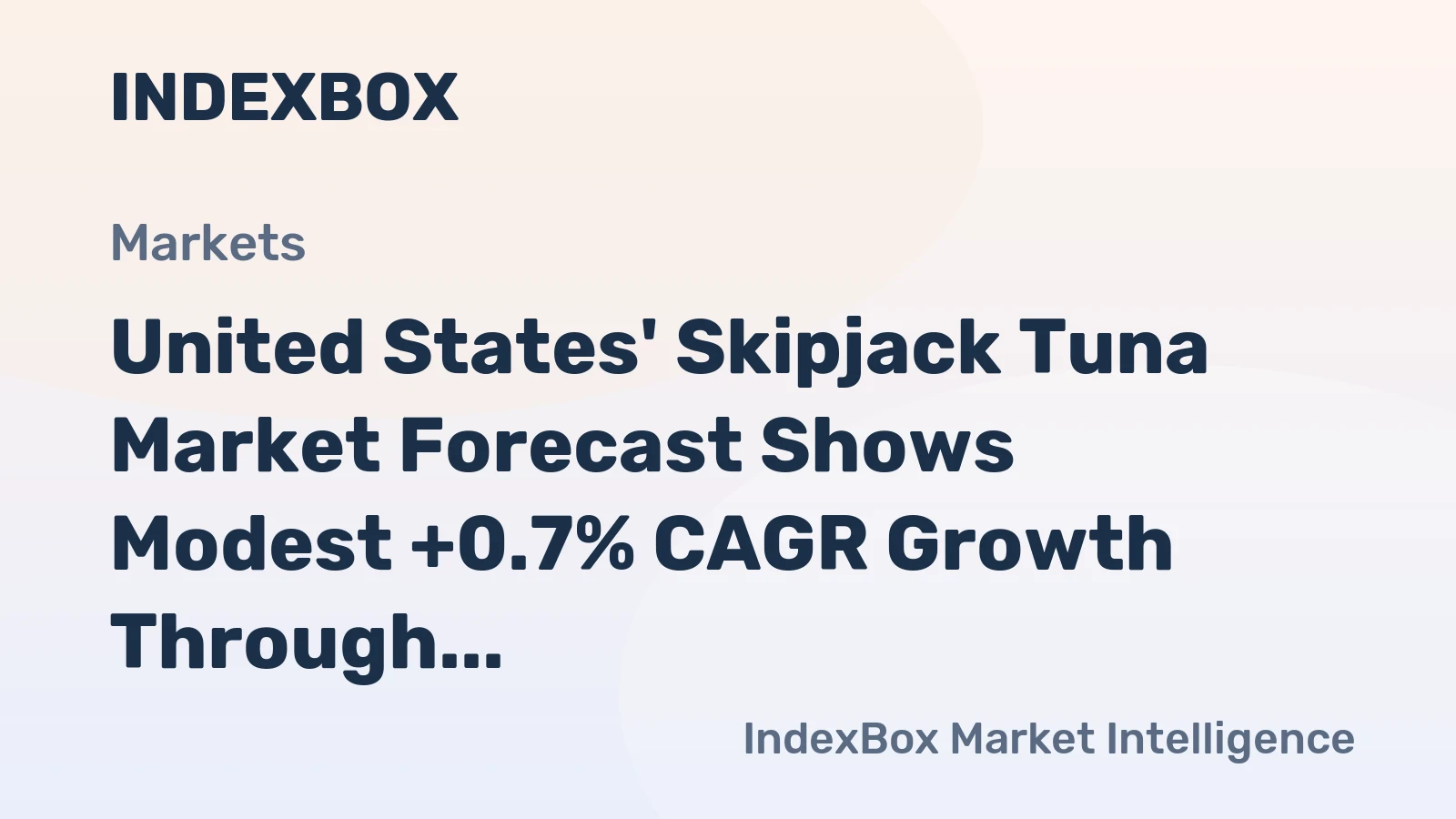 United States' Skipjack Tuna Market Forecast Shows Modest +0.7% CAGR Growth Through 2035