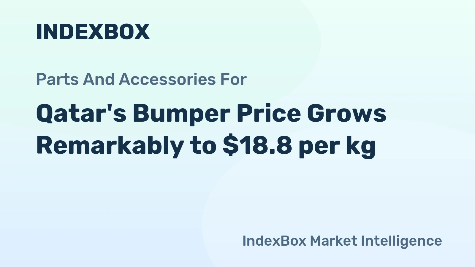 Qatar's Bumper Price Grows Remarkably to $18.8 per kg