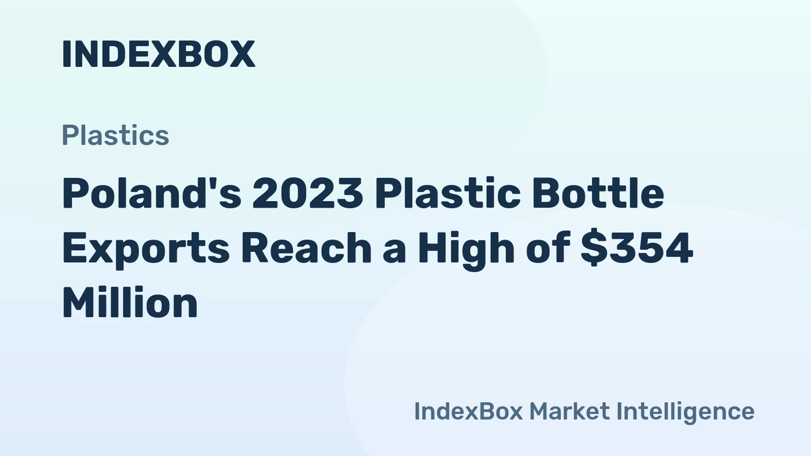Poland's 2023 Plastic Bottle Exports Reach a High of $354 Million