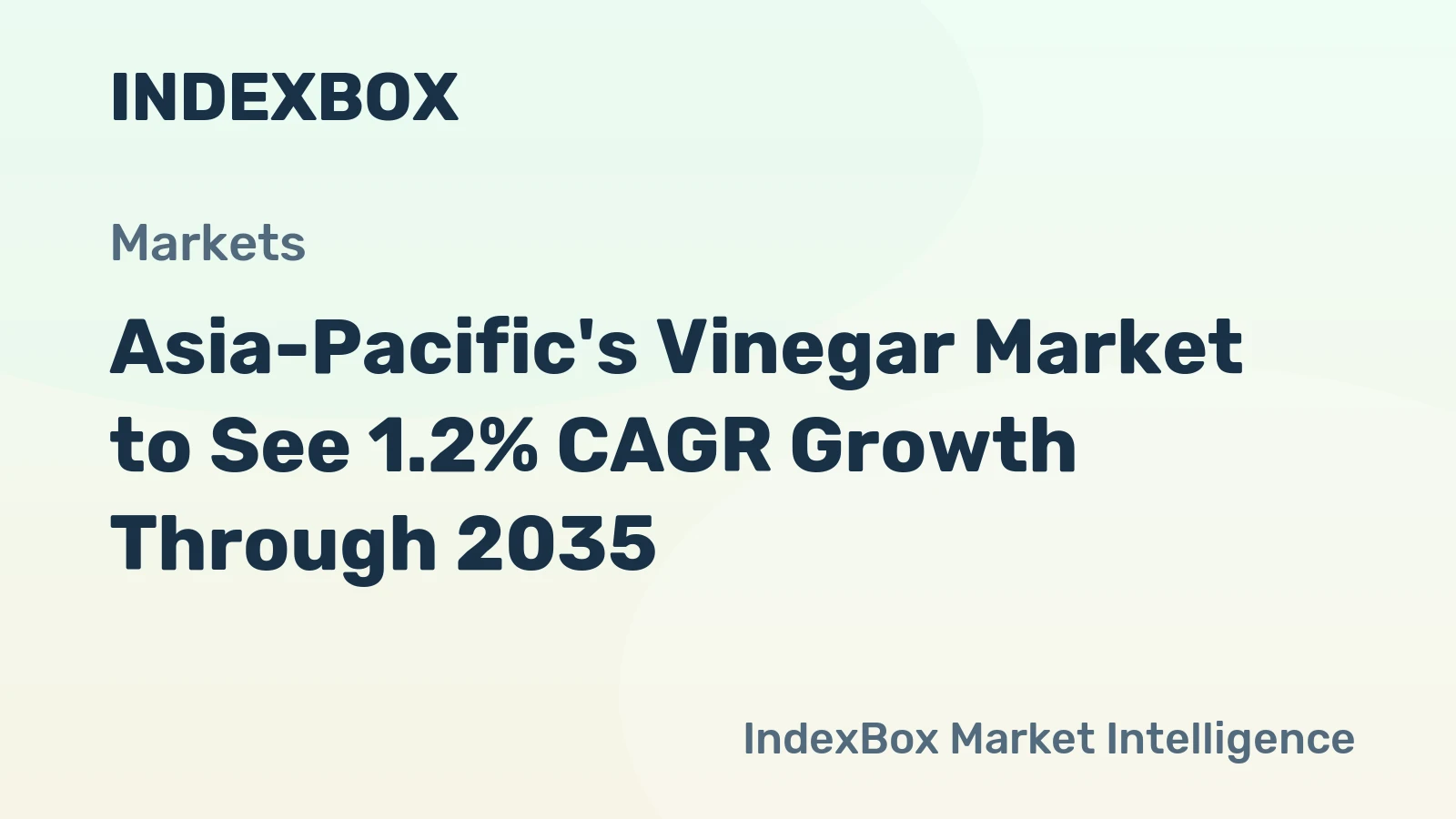 Asia-Pacific's Vinegar Market to See 1.2% CAGR Growth Through 2035