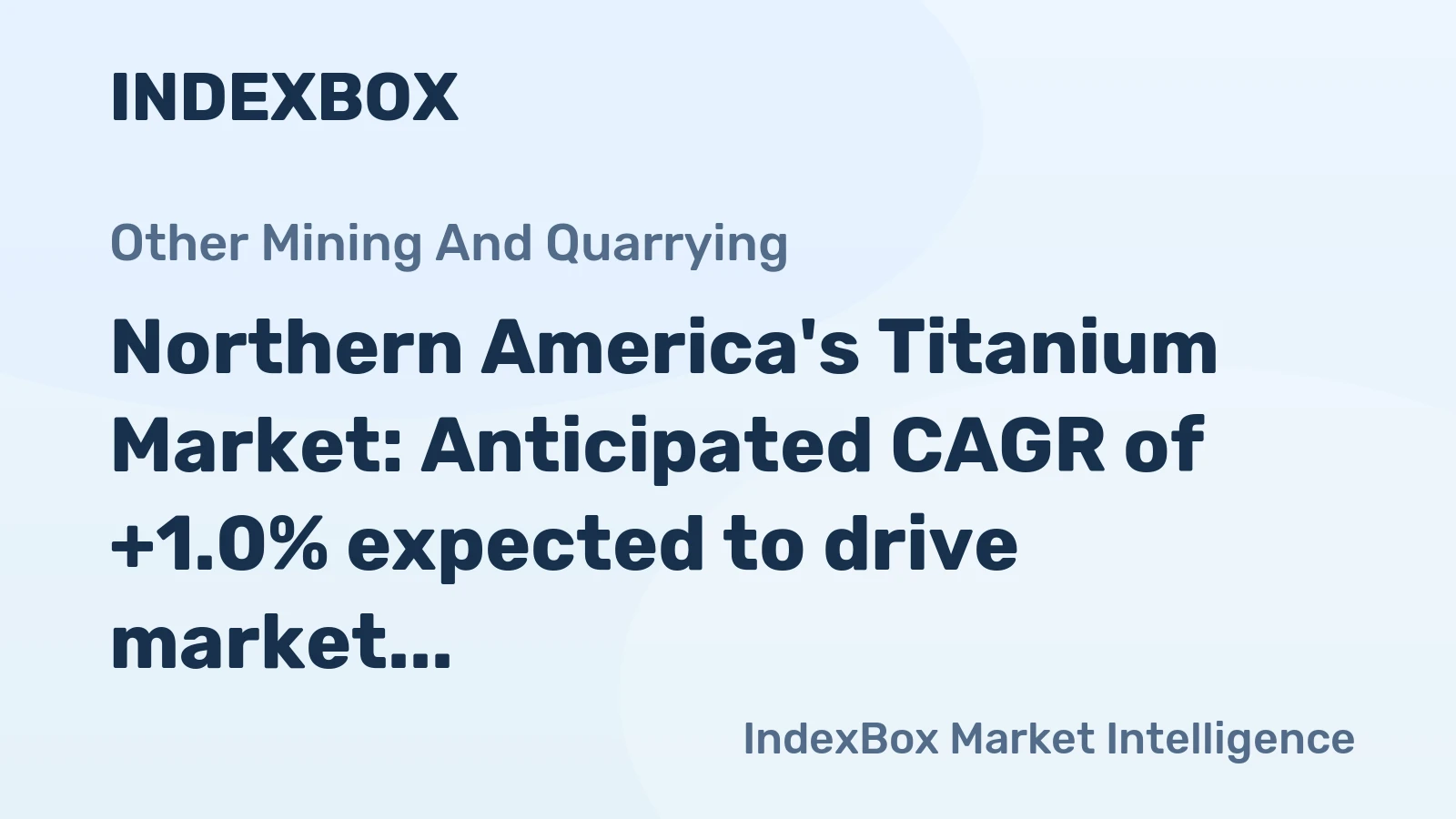 Northern America's Titanium Market: Anticipated CAGR of +1.0% expected to drive market growth over the next decade