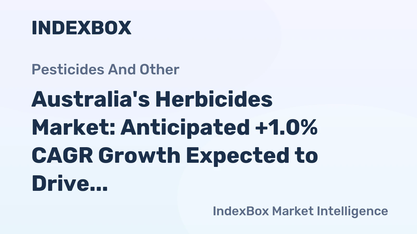 Australia's Herbicides Market: Anticipated +1.0% CAGR Growth Expected to Drive Market Volume to 303K Tons by 2035