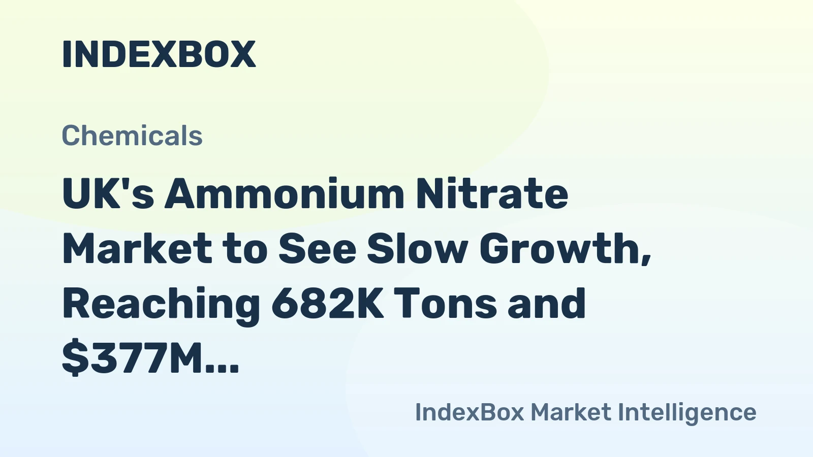 UK's Ammonium Nitrate Market to See Slow Growth, Reaching 682K Tons and $377M by 2035
